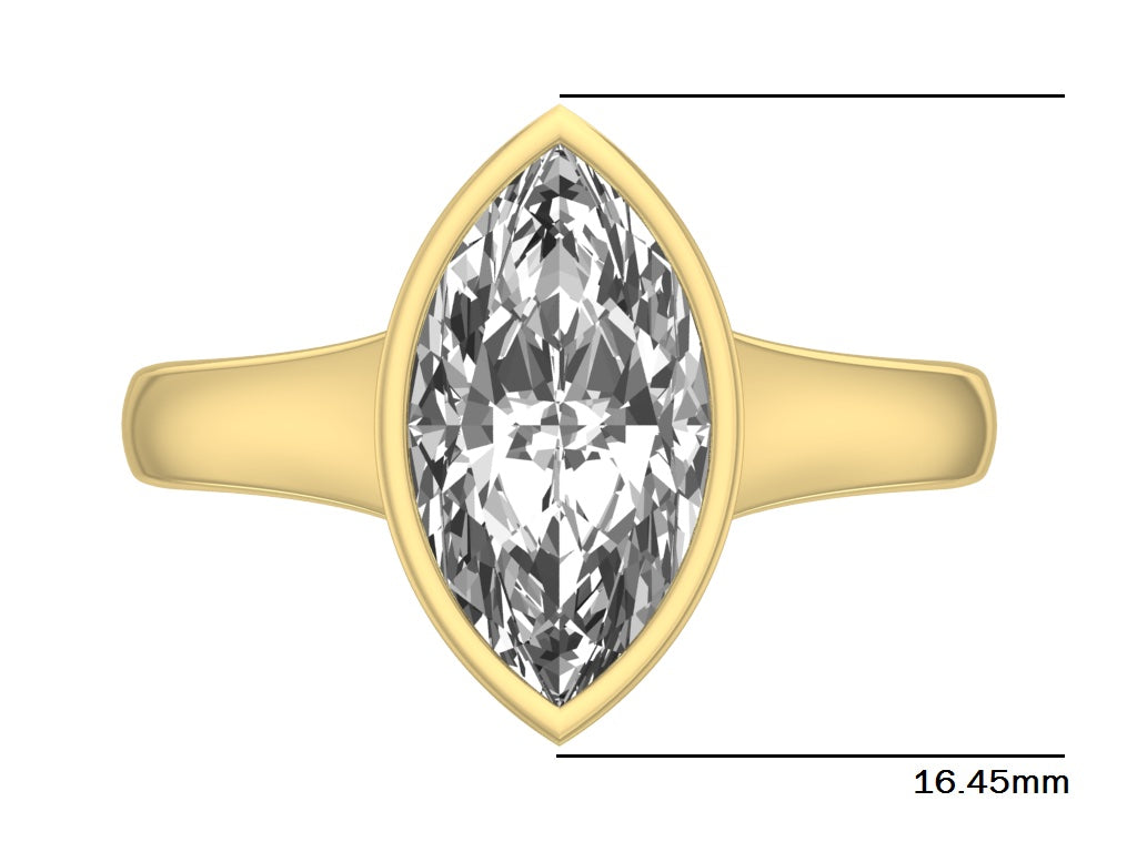 14kt Marquise Golden Flume Engagement Ring – Lane & Kate